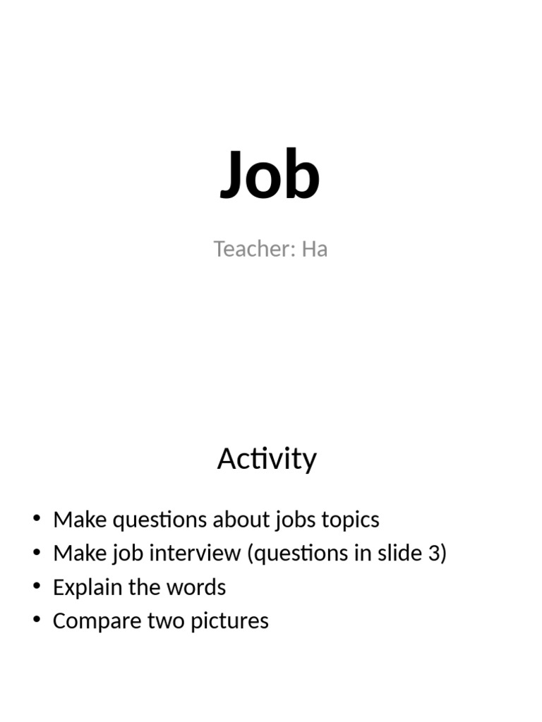 Jobs | PDF