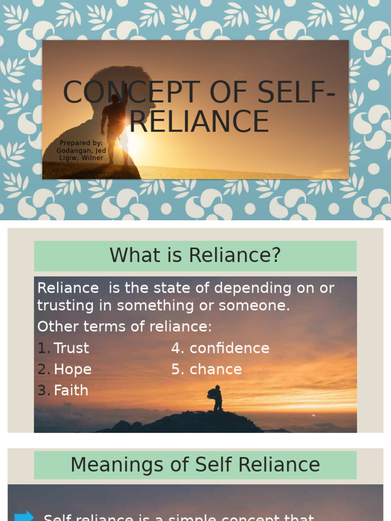 Concept of Self-Reliance | PDF