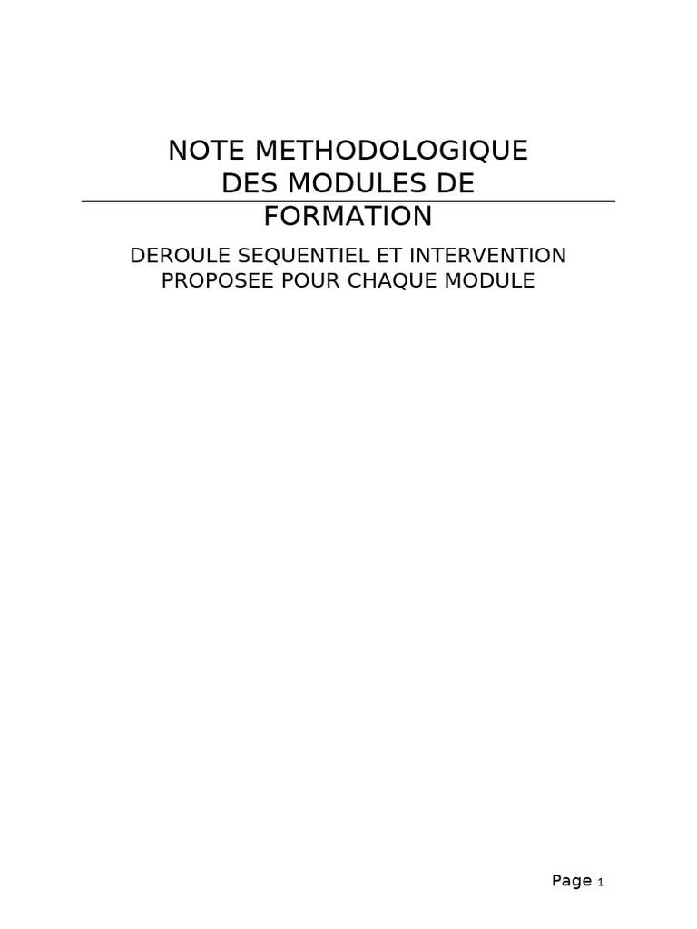 Note Méthodologique | PDF