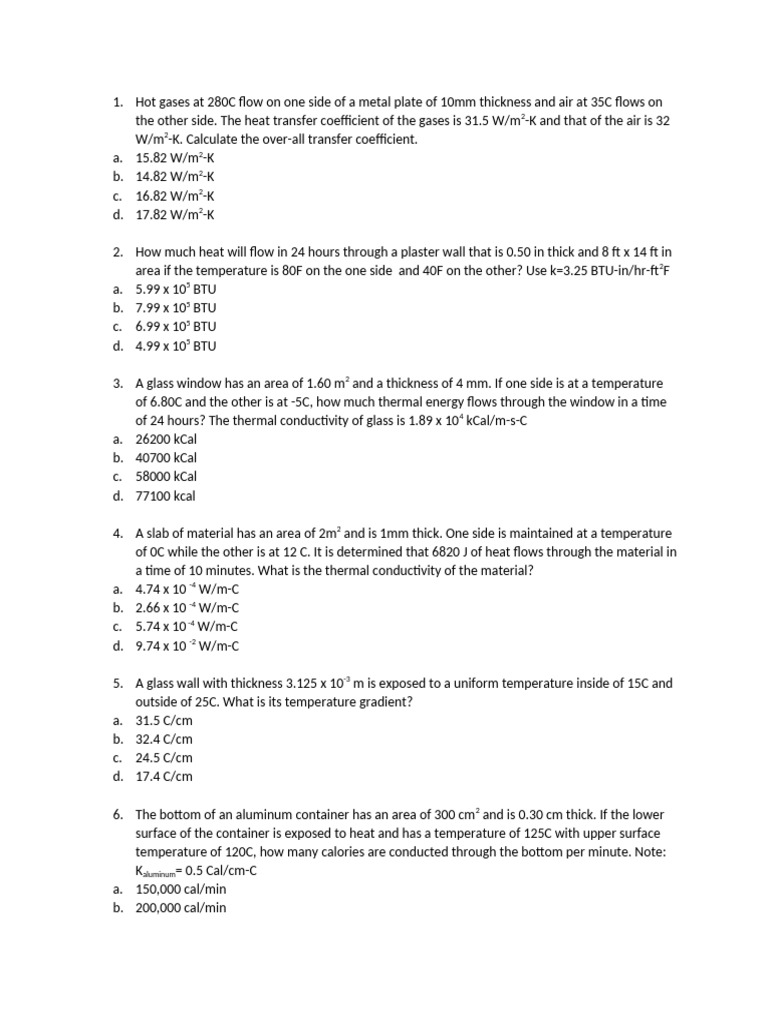 CONDUCTION-PROBLEMS | PDF