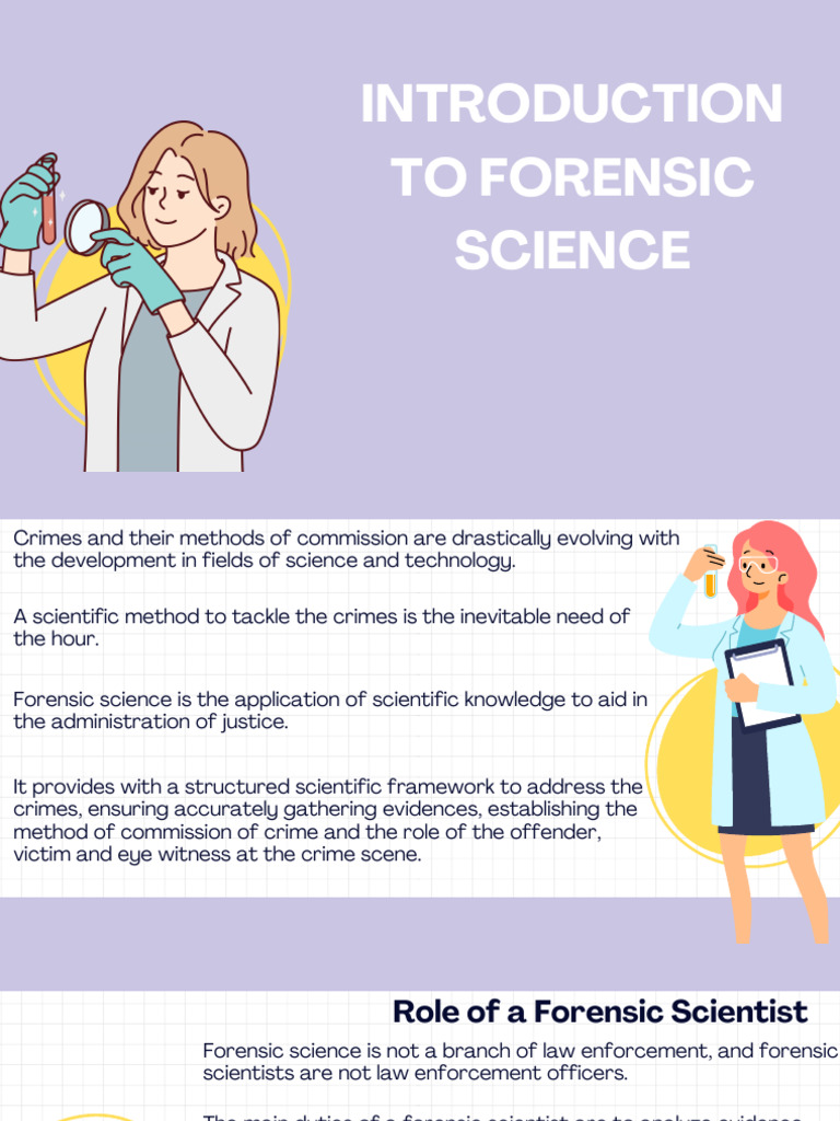 Introduction To Forensic Science - Unit I | PDF