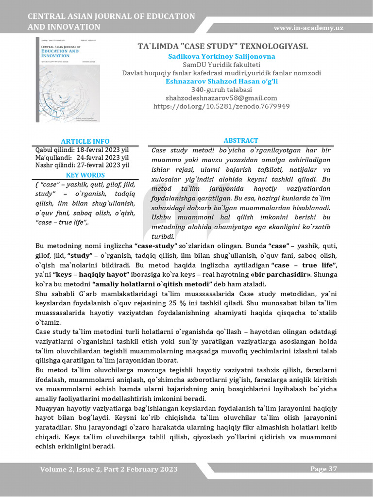 Case Study Uslubi | PDF
