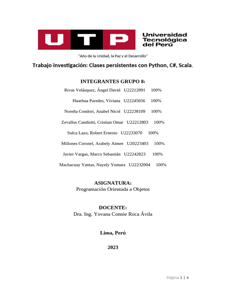 Tarea Academica 1 POO | PDF
