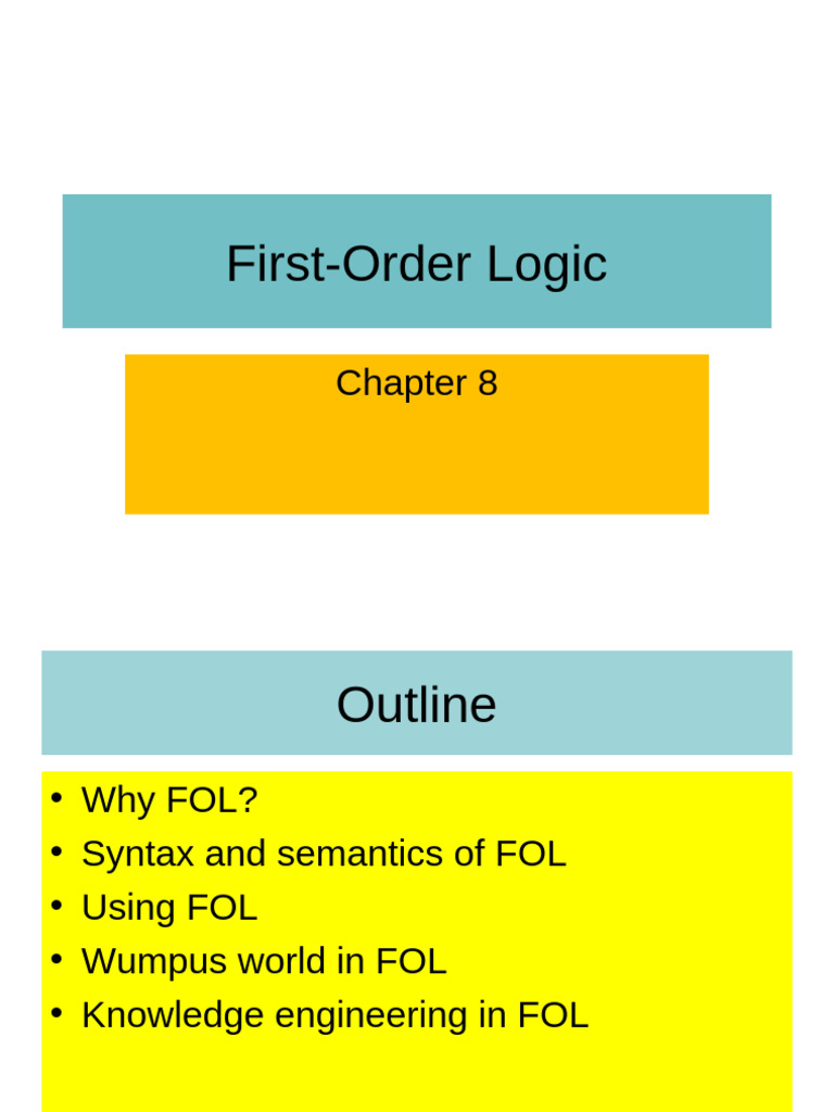First-Order Logic | PDF