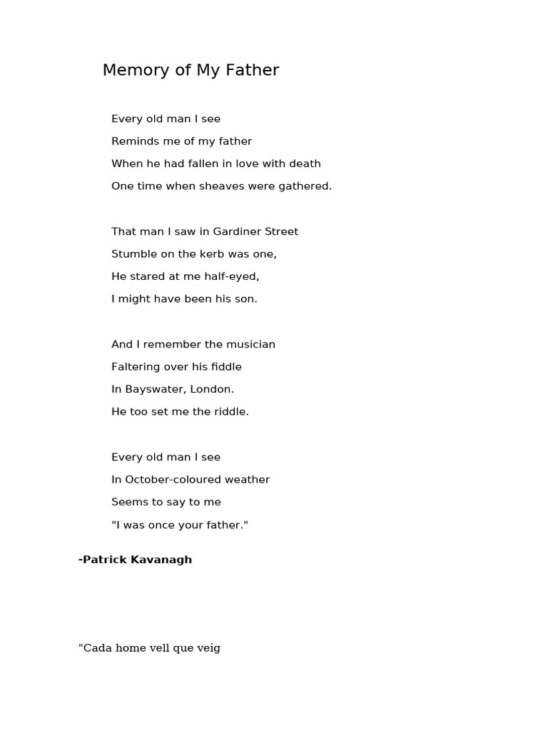 Memory of My Father | PDF