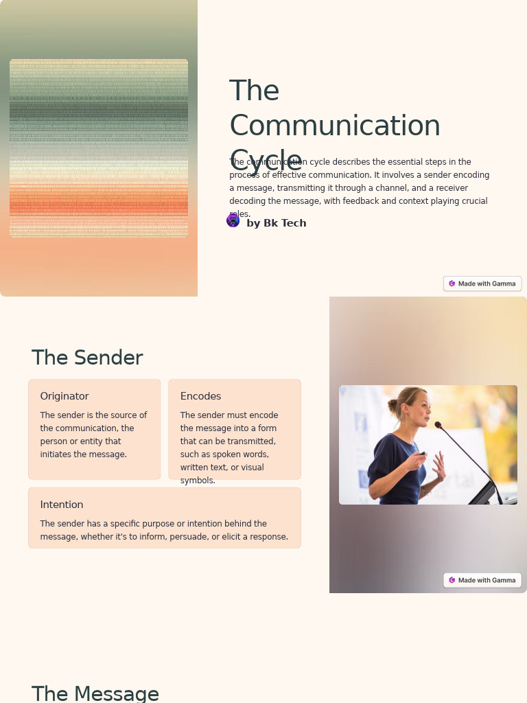The Communication Cycle 1 | PDF
