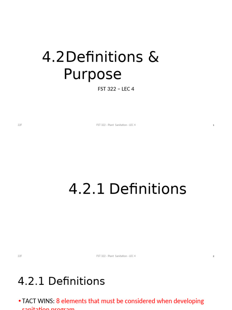 4.2 LEC - PDF - Definitions & Purpose - Rev. 01 | PDF