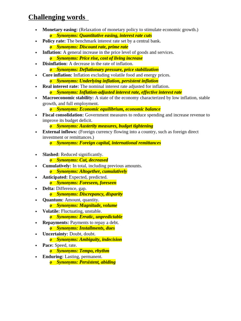 Challenging Words | PDF