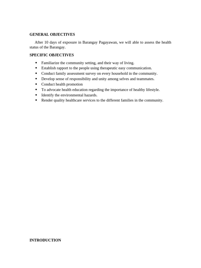 General Objectives | PDF