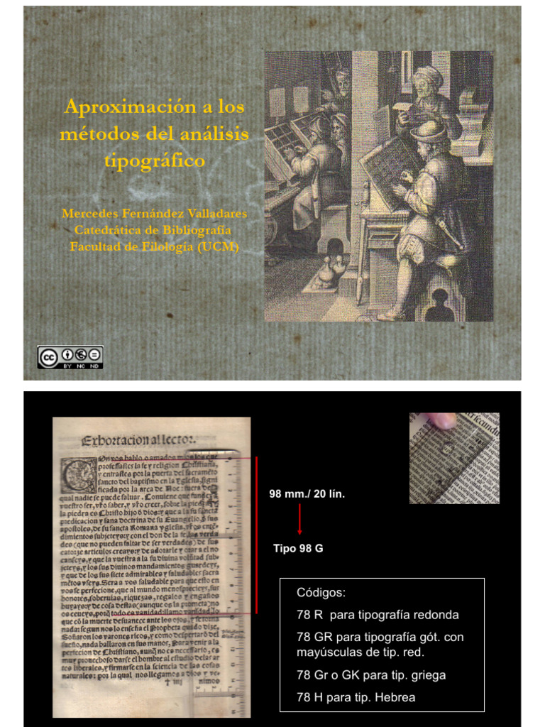 BM Tema 4 Métodos Analisis Tipográfico Tipografico Láminas Proyectadas PDF | PDF