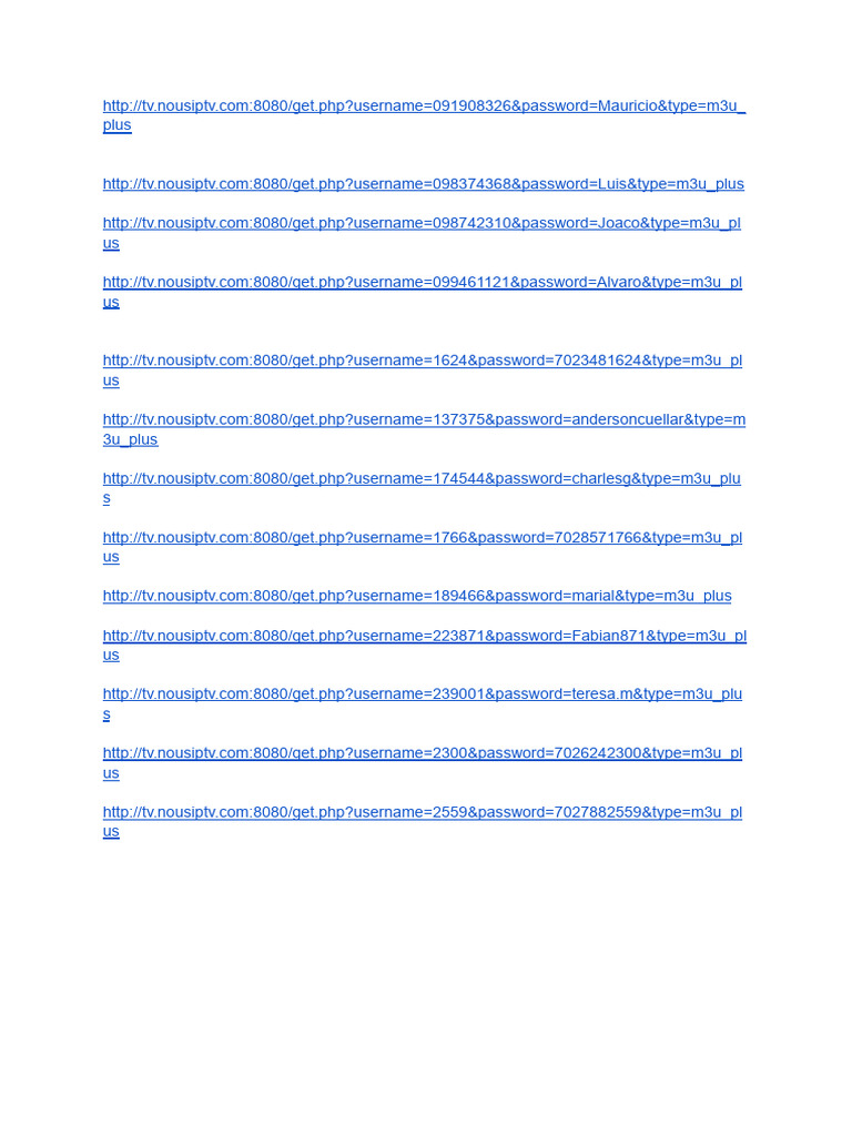 13 LISTAS M3U Nousiptv | PDF