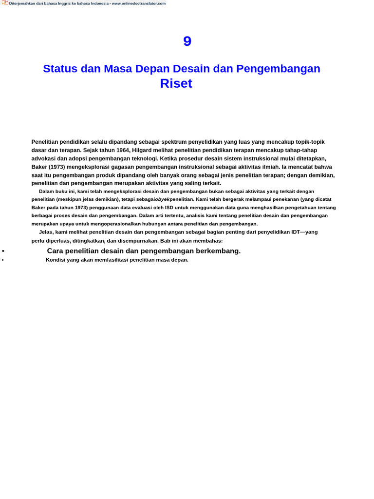 Riset: Status Dan Masa Depan Desain Dan Pengembangan | PDF