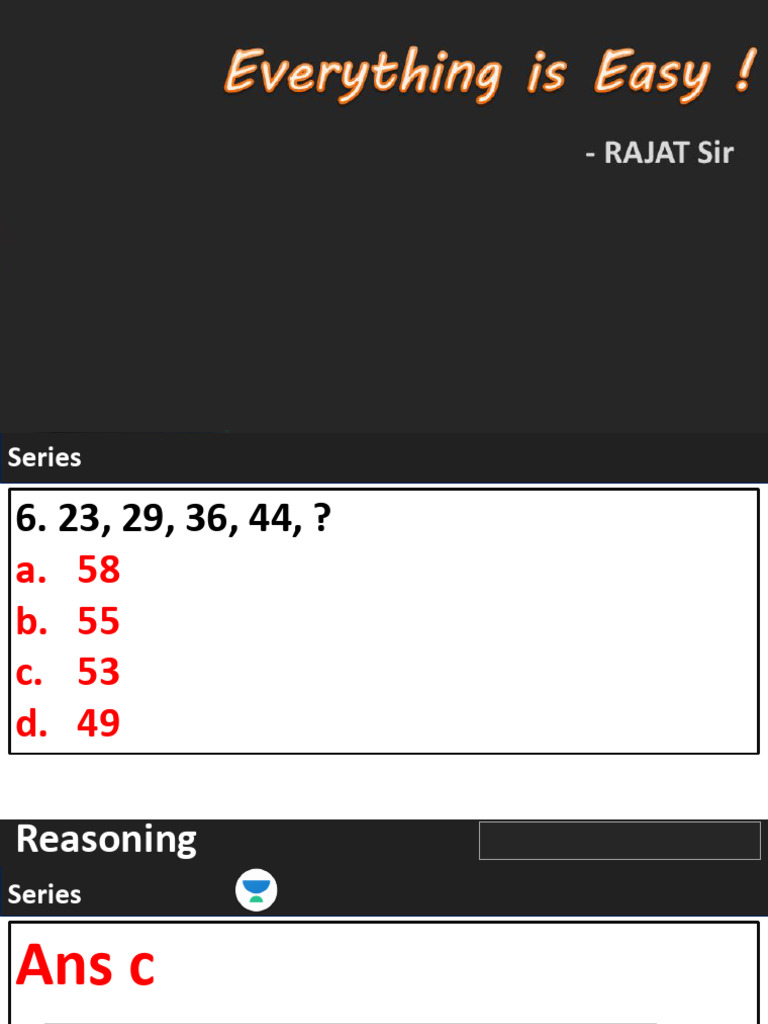 Number Series Basics Practice | PDF
