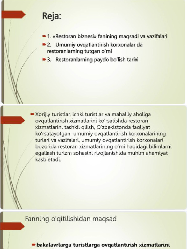 Restaran Bisnesi | PDF