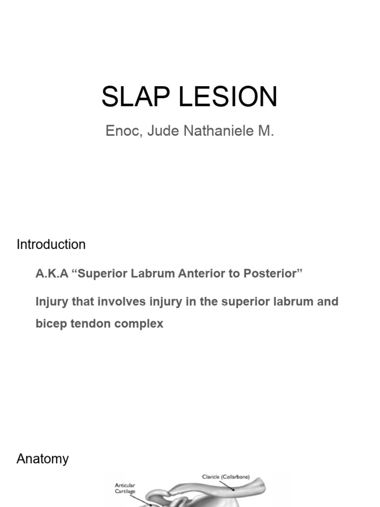 Slap Lesion | PDF