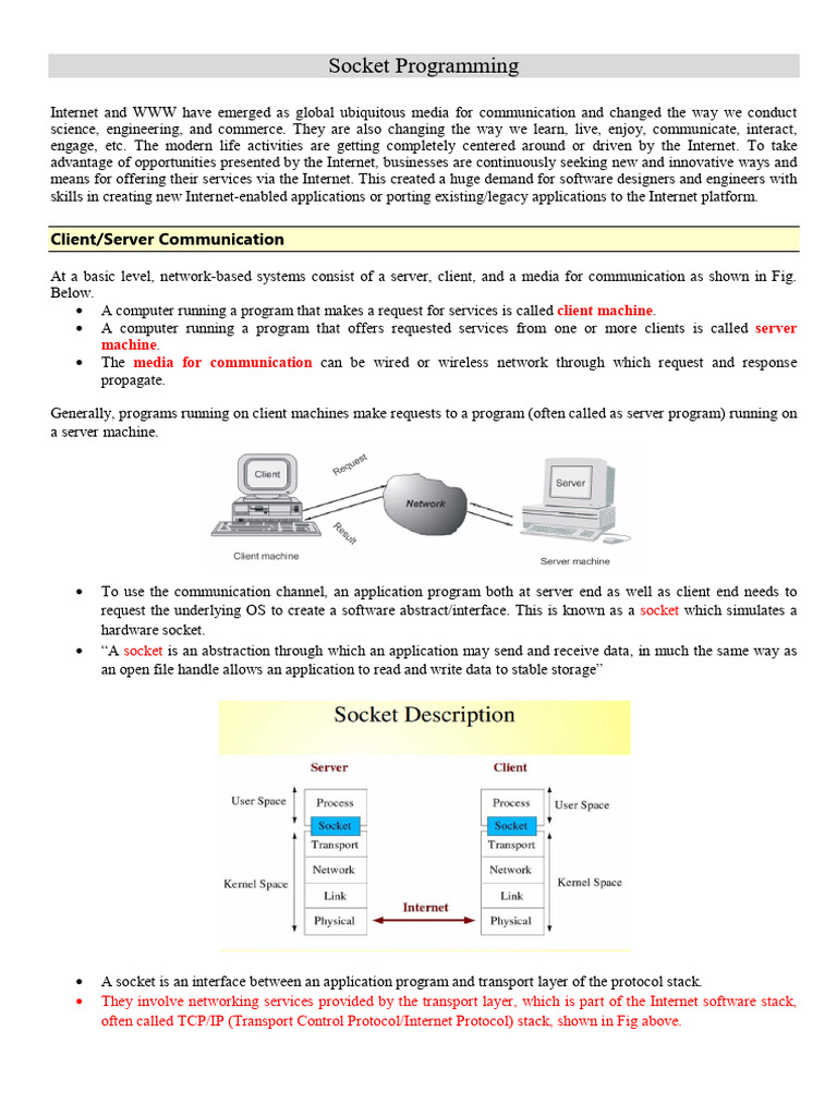 1. Socket Programming Theory_final | PDF 1. Socket Programming Theory_final | PDF
