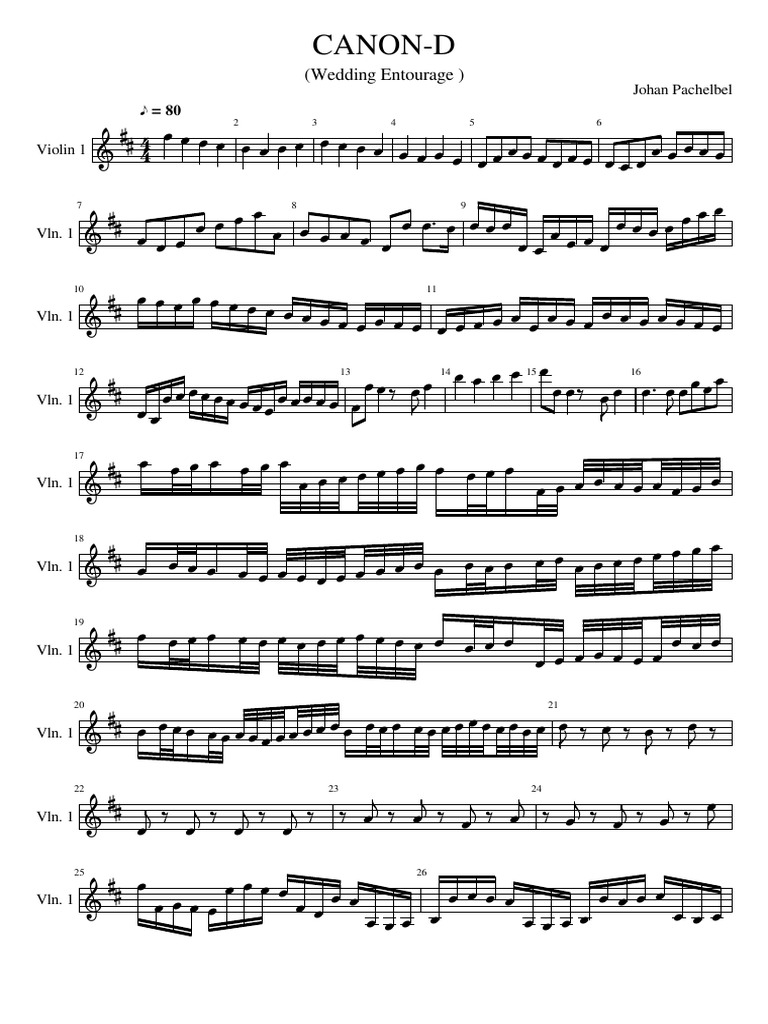 CANON D Violin 1 | PDF