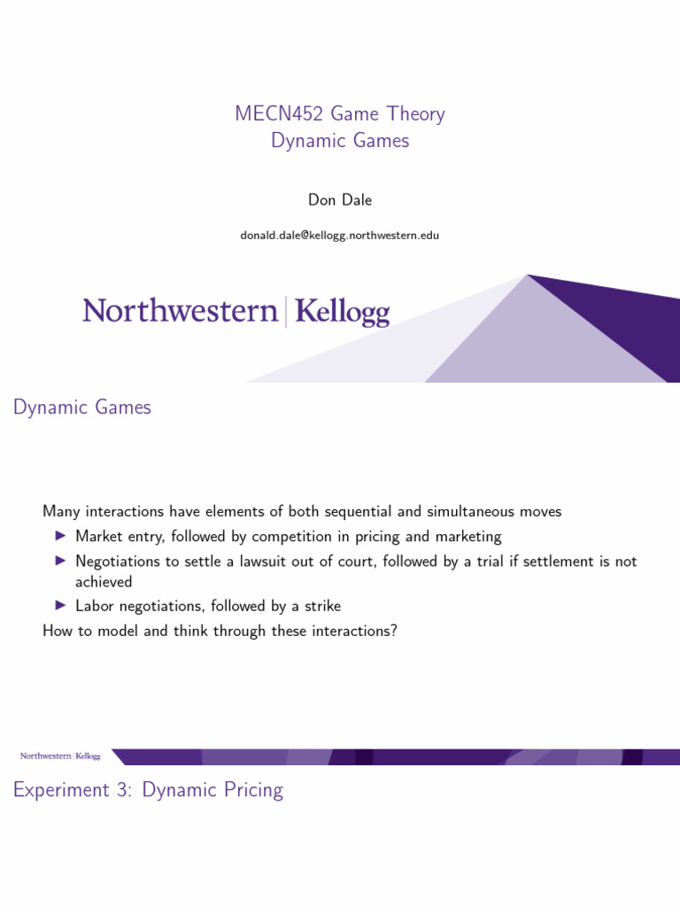MECN452 Dynamic Games | PDF