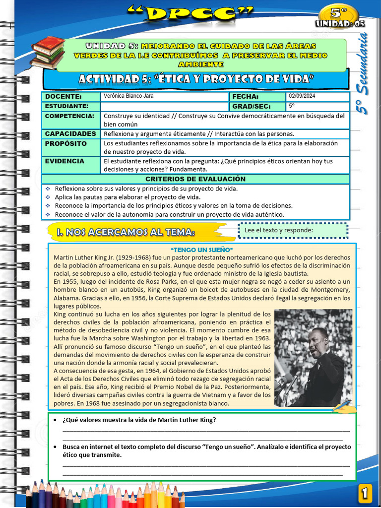 5° DPCC - Actv.05-Unid.5 2024 | PDF