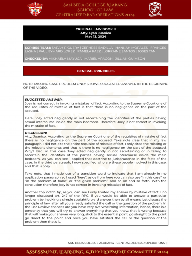 SBCA Lec 2024 Crim | PDF