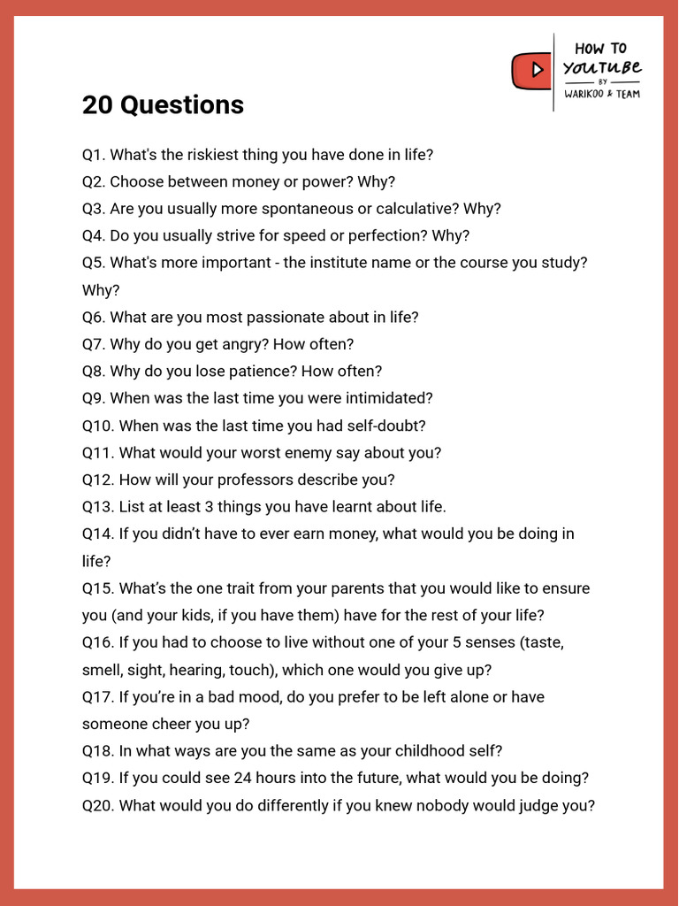 20 Questions | PDF