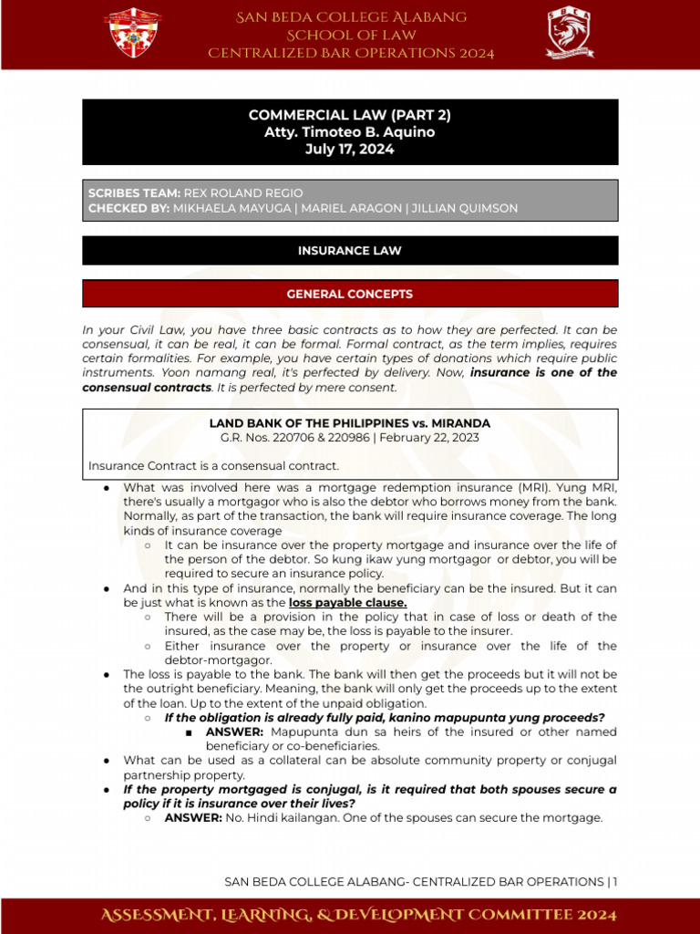 SBCA Lec 2024 Comm | PDF