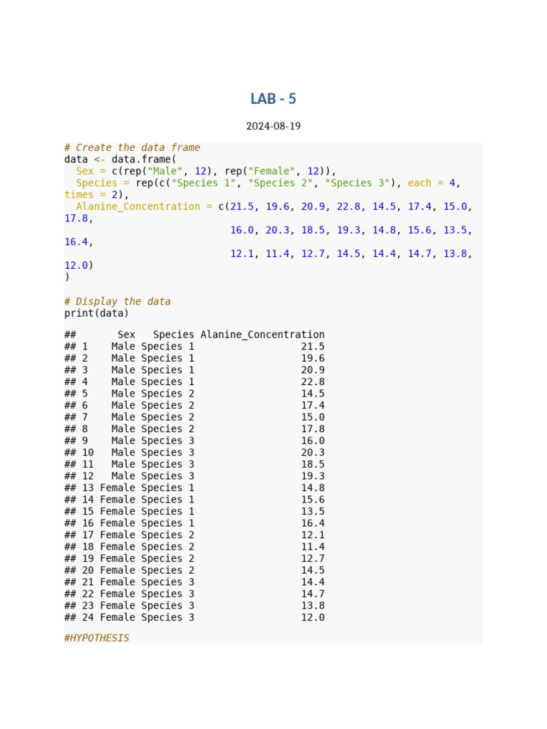 Lab 5 | PDF | Statistical Inference | Wellness