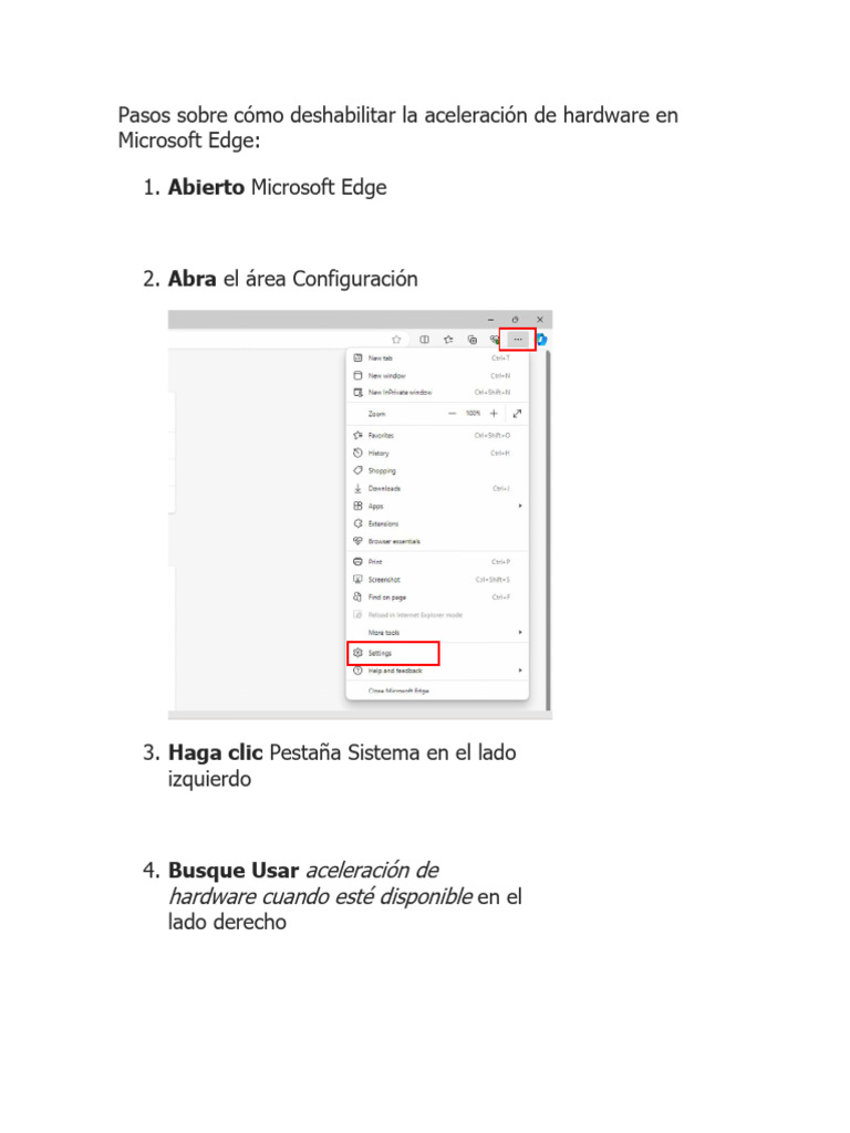 Pasos Sobre Cómo Deshabilitar La Aceleración de Hardware en Microsoft ...