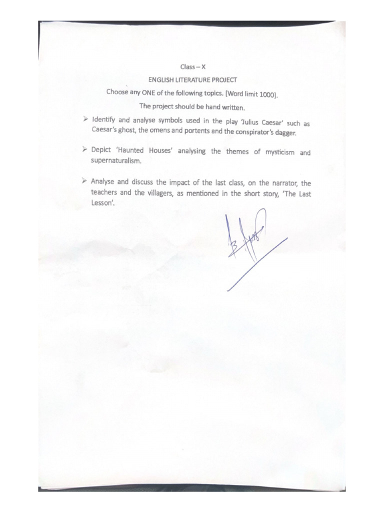 English Literature Project | PDF