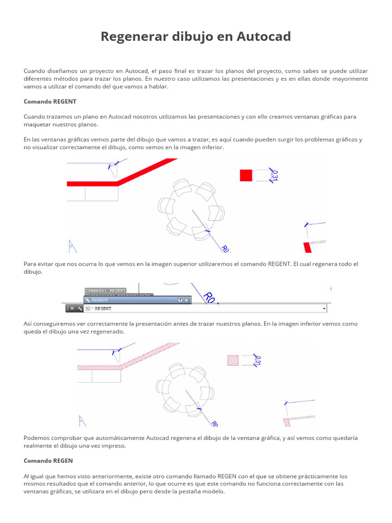 Regenerar Dibujo en Autocad | PDF