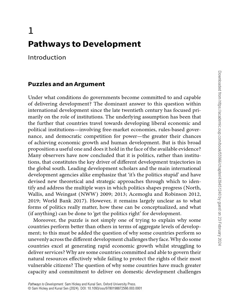 Pathways_to_Development_Introduction | PDF