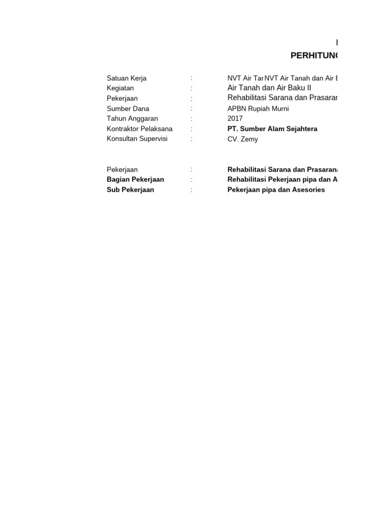 06. Back Up Jaringan Pipa | PDF