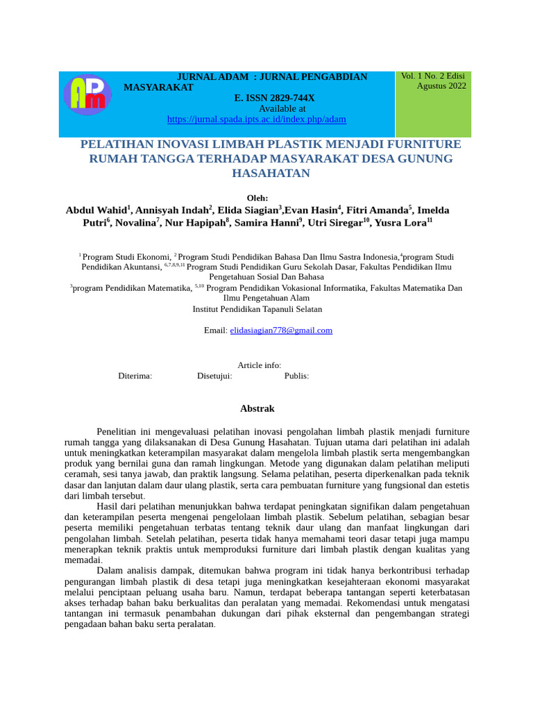 TEMPLATE JURNAL ADAM | PDF