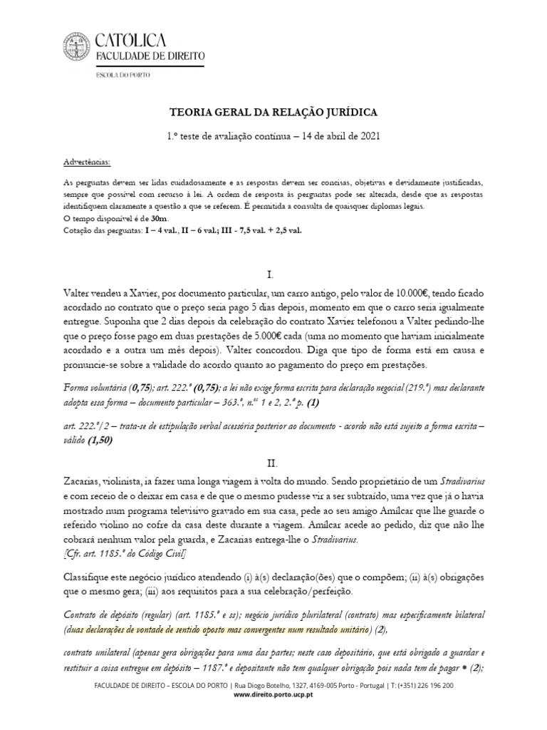 Teste 1 - 2021 | PDF