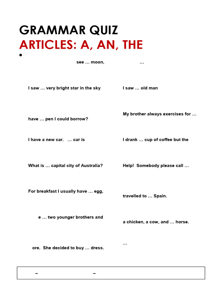 Level 2 An, A, The Articles 2 | PDF