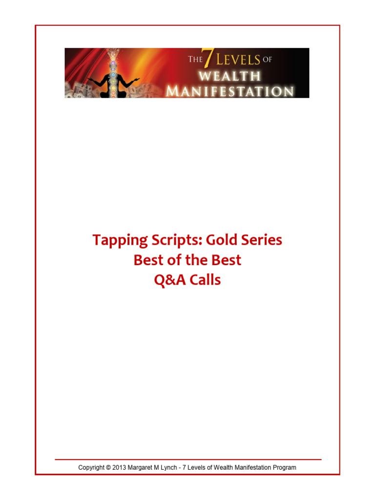 Tapping Scripts: Gold Series Best of The Best Q&A Calls | PDF