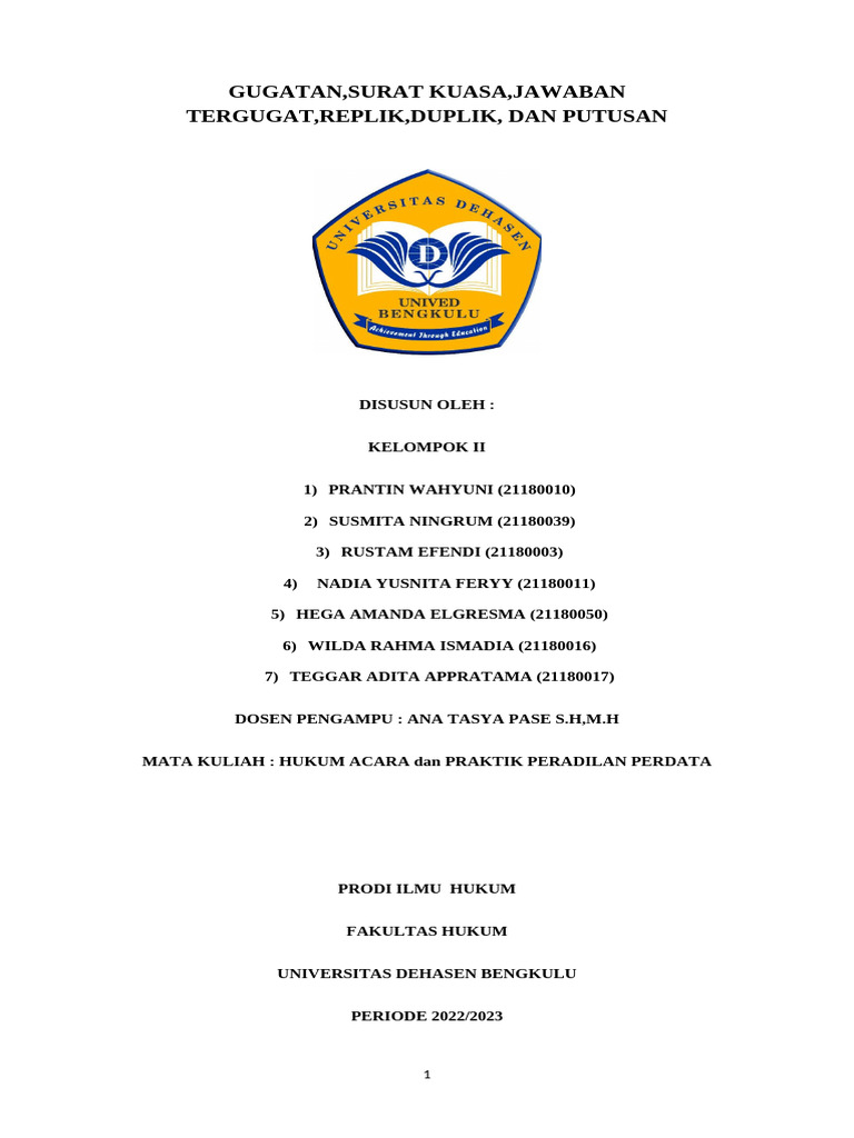 Berkas Perdata | PDF