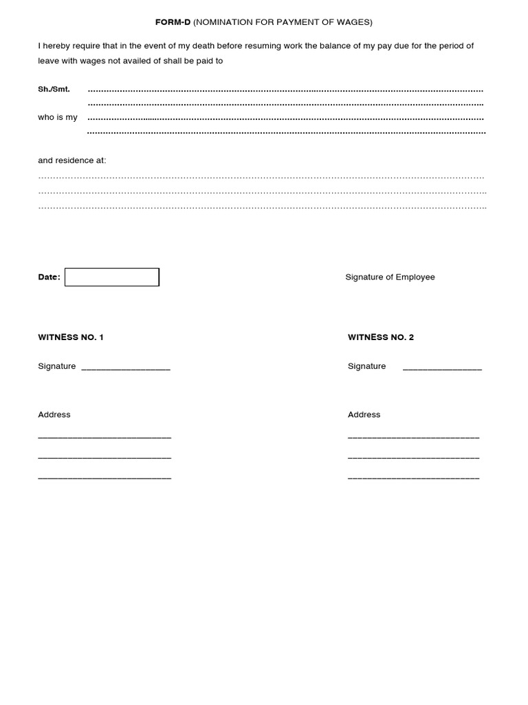 Form D | PDF