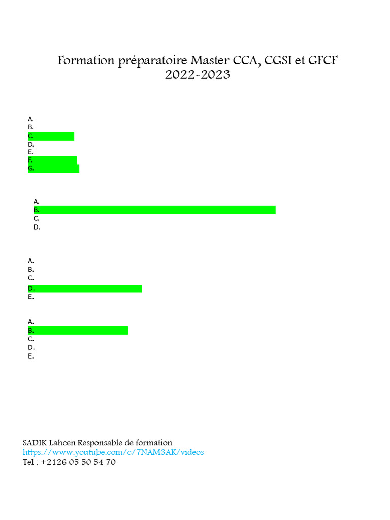 Correction Master CCA Souissi | PDF