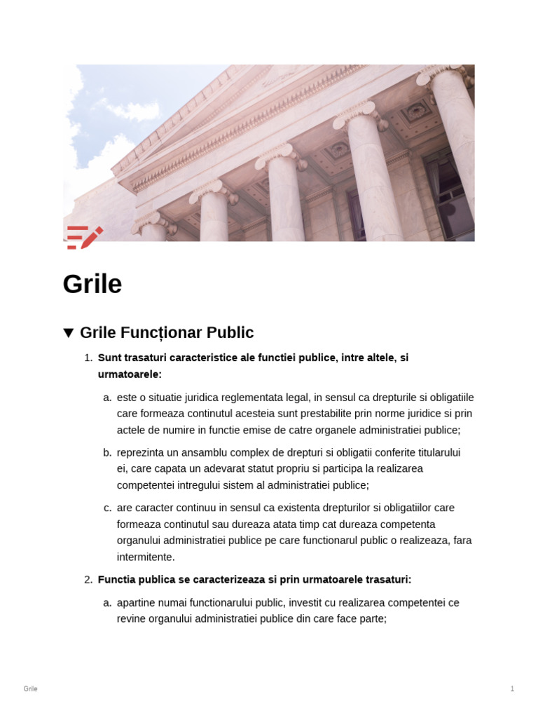 Grile Administrativ 2 | PDF