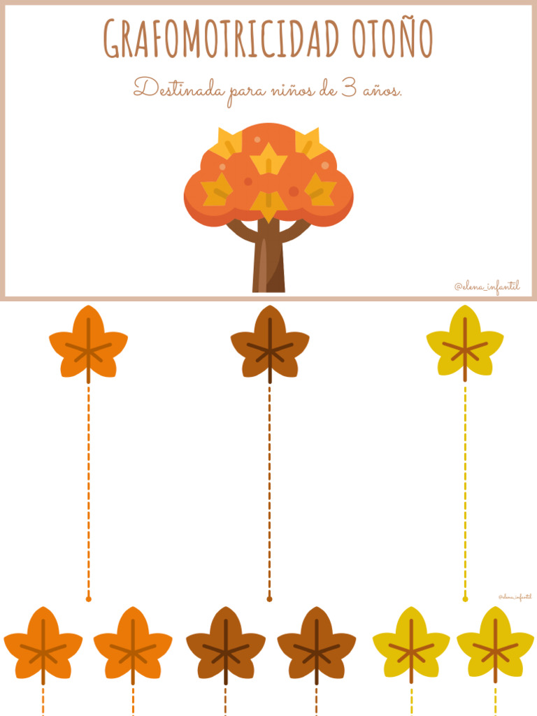 Grafomotricidad Otoño - 3 Años | PDF