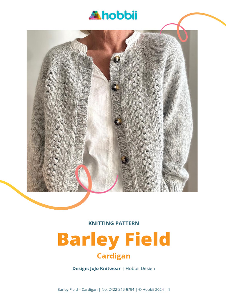 Barley Field Cardigan Knitting Pattern | PDF | Knitting | Teaching ...