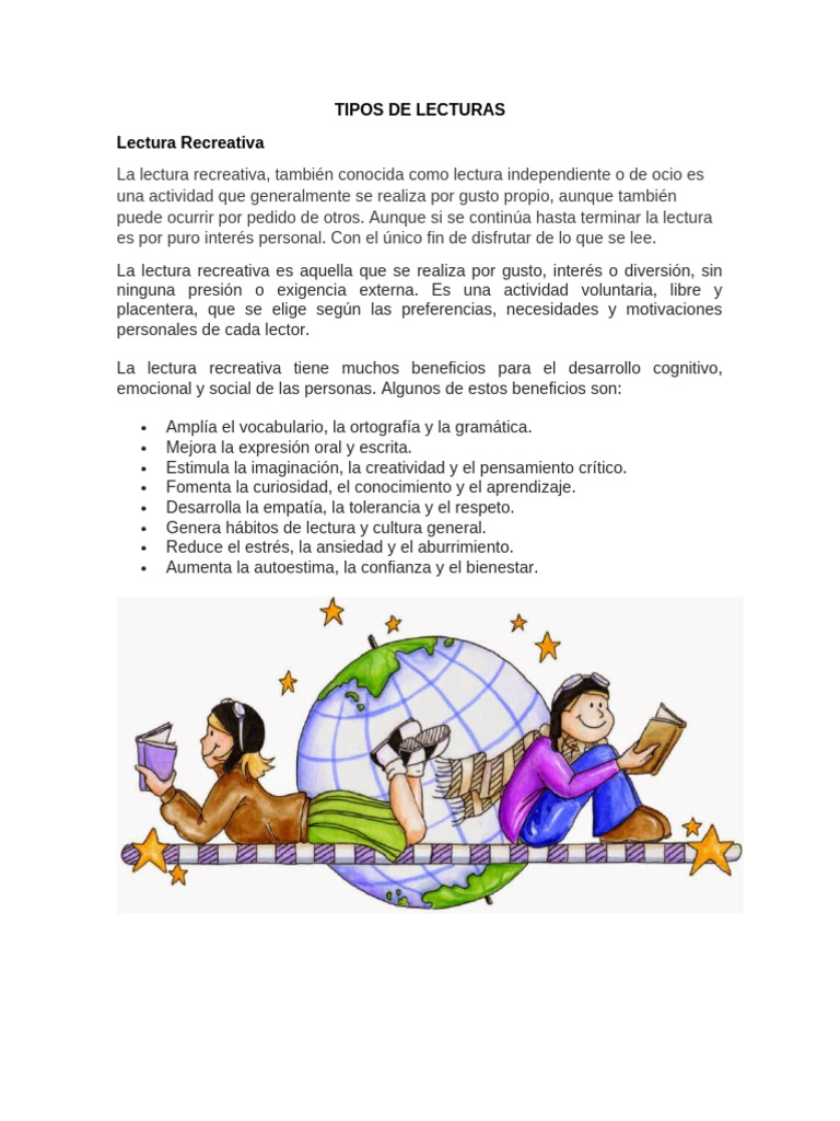 Tipos de Lecturas | PDF