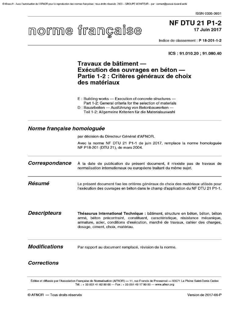 DTU 21 Partie 1-2 | PDF