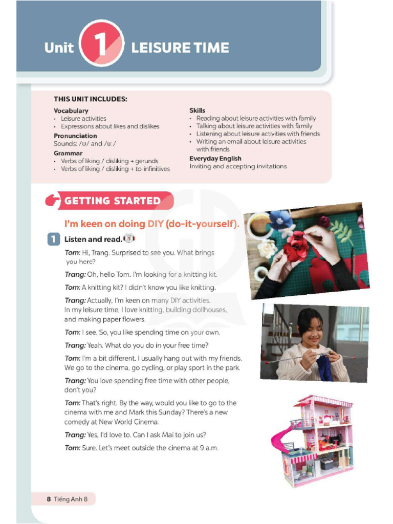 SGK-Unit 1 Leisure Time | PDF