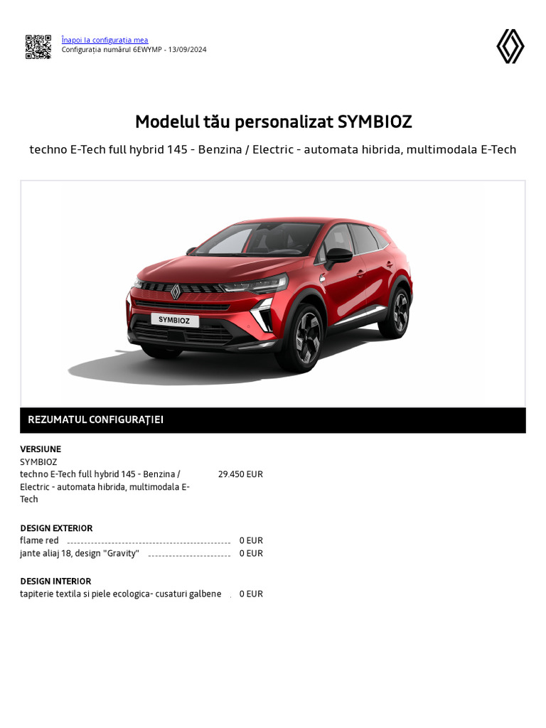 Renault SYMBIOZ Hybrid Configurator | PDF | Transport | Technology & Engineering