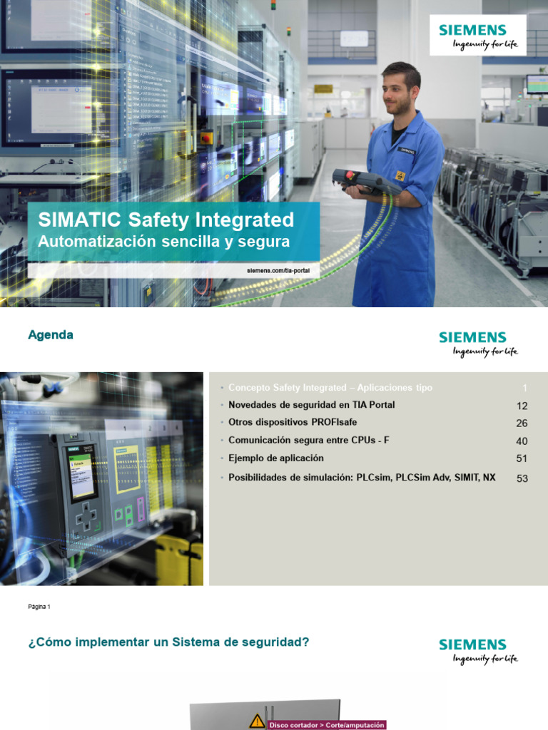infoPLC - Net - Simatic Webinar Safety Integrated Documentacion | PDF