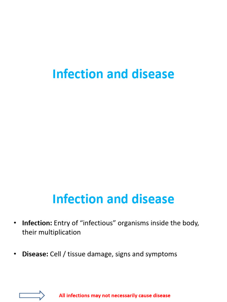 SBL100 - Infectious Diseases Lecture 1 | PDF