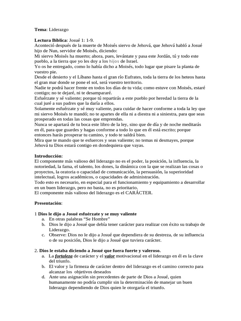 Caracter, Fuerte Noble y Honorable. | PDF