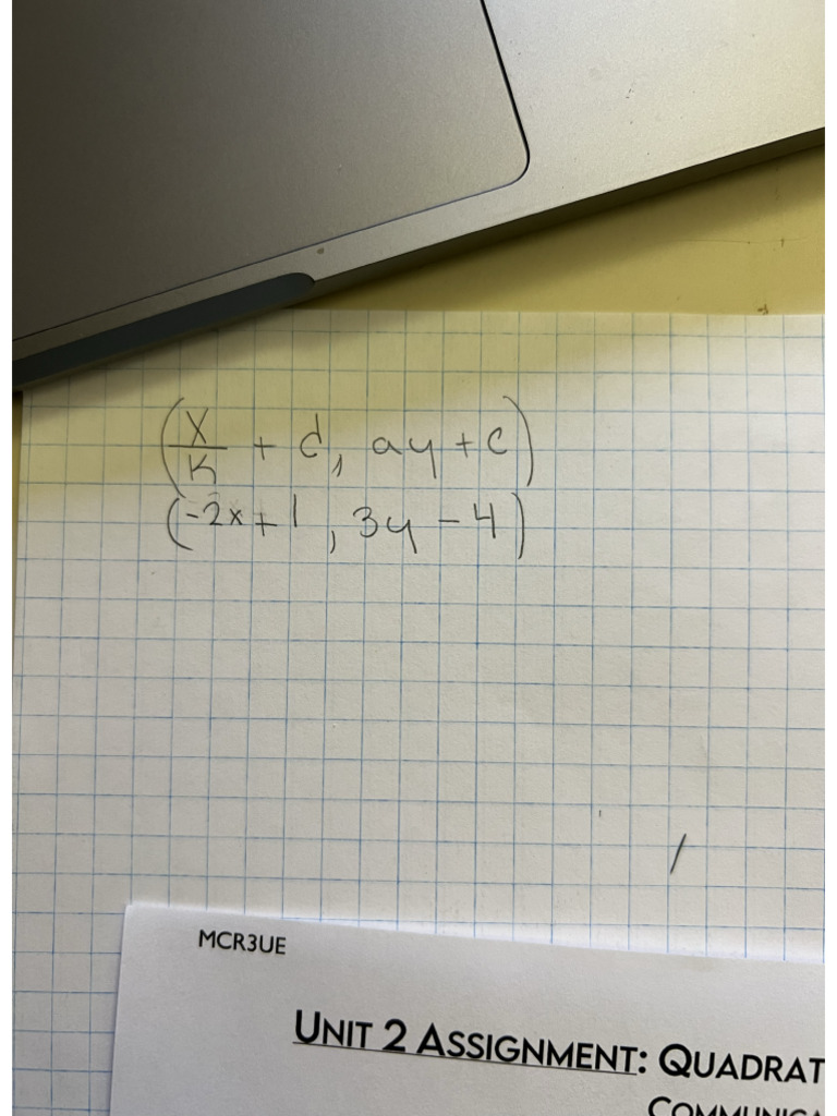 UNIT 2 ASSIGNMENT - QUADRATICS & TRANSFORMATIONS COMMUNICATION Extra | PDF